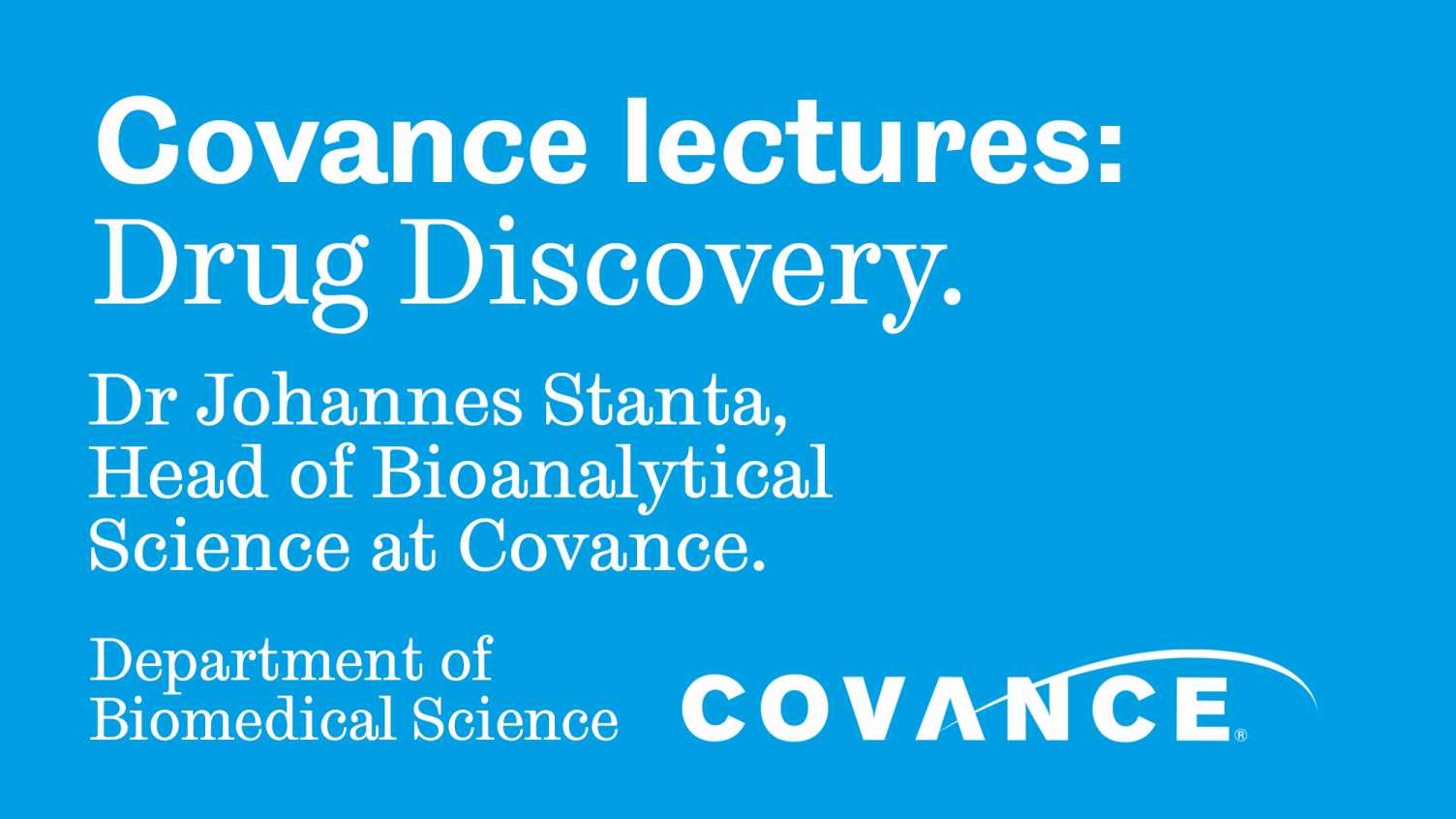 Guest lectures from Covance give biomedical science students a ...